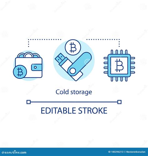 Cold Storage Concept Icon Hardware Wallet Idea Thin Line Illustration Keeping Bitcoins Offline
