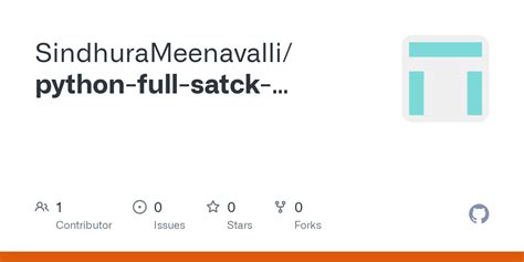 github sindhurameenavalli python full satck development