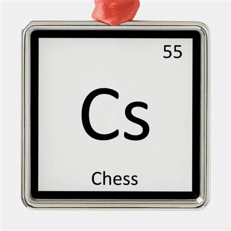 Cs Chess Game Chemistry Periodic Table Symbol Metal Ornament Zazzle