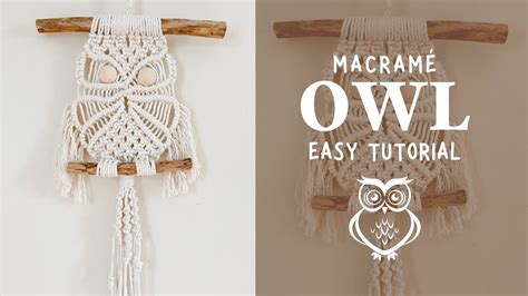 Easy Macrame Owl Tutorial For Beginners Step By Step Small Size Youtube