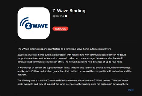 Zwave Bridge Not Displayed In Ui Beginners Openhab Community