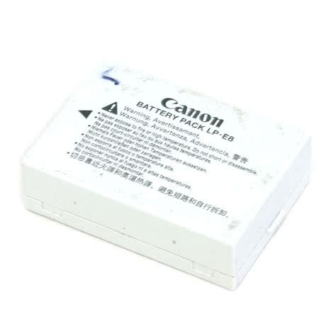 Used Canon Lp E8 Rechargeable Lithium Ion Battery Pack Excellent