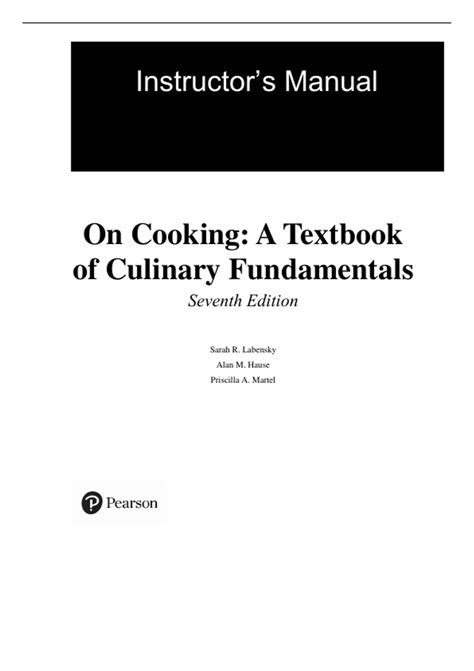 Solution Manual For On Cooking A Textbook Of Culinary Fundamentals 7th