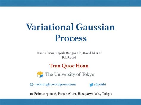 01020160216variational Gaussian Process Ppt
