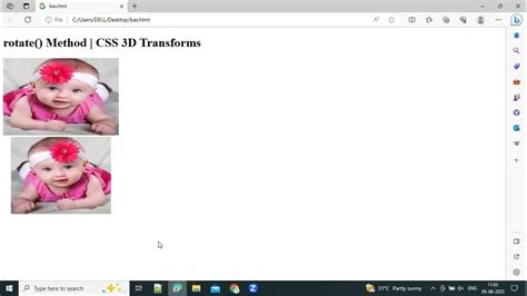 Css 3d Transforms Methods The Rotate Method Youtube