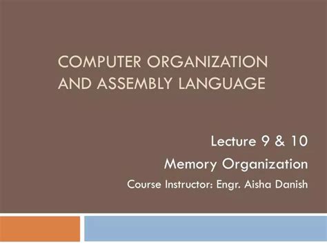 PPT Computer Organization And ASSEMBLY LANGUAGE PowerPoint Presentation ID