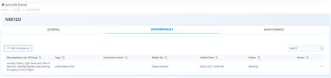 Entering Aircraft Discrepancies Needlenine Documentation