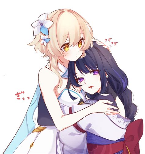 Lumine And Raiden Shogun Genshin Impact Drawn By Ochasuke Corono Danbooru