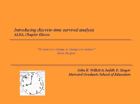 Introducing Discretetime Survival Analysis Alda Chapter Eleven To