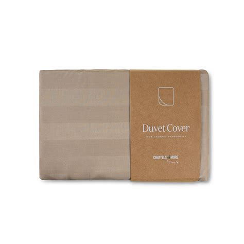 Duvet Striped Cover King Sand