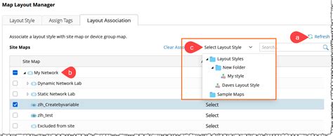 Associate A Layout Style With Sites Or Device Groups