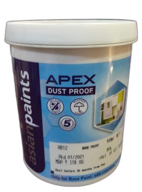 Asian Apex Dust Proof Emulsion Paint 900 Ml At Rs 318 In Vasai ID
