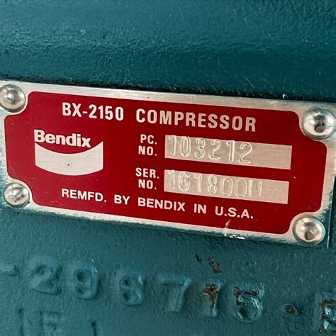 Ex103212x Genuine Bendix Air Compressor Bx 2150 Truck To Trailer