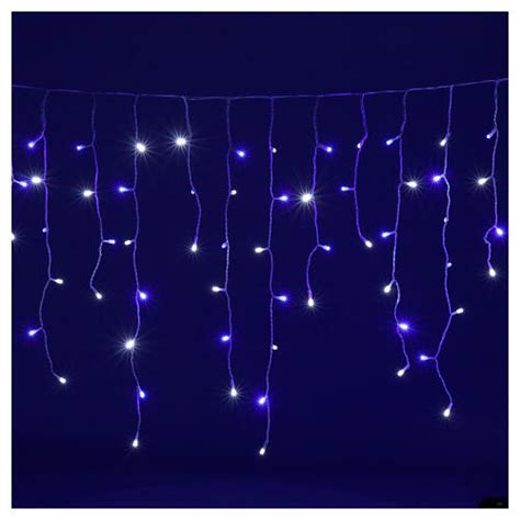 Guirlande lumineuse stalactites 180 led blanc bleu intérieur extérieur