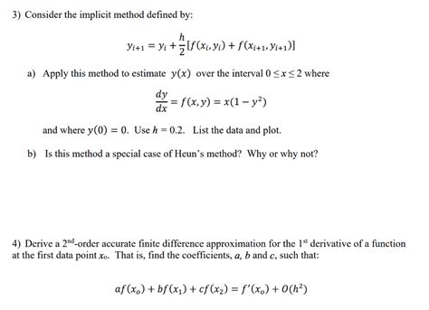 solved 3 consider the implicit method defined by vi 1 a