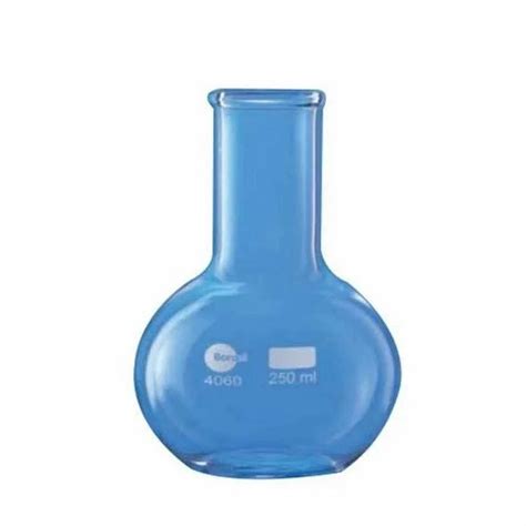 Borosilicate Glass Flat Bottom Flask Narrow Mouth 100 Ml Borosil At