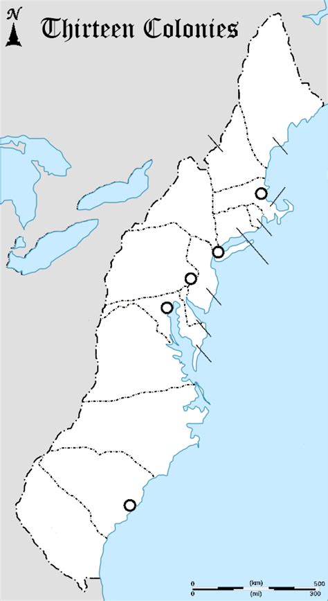 Printable Map 13 Colonies