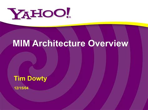 Mim Architecture Overview Ppt