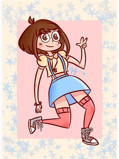 Ochaco Uraraka Casual Look Sticker For Sale By Jiftoons Redbubble