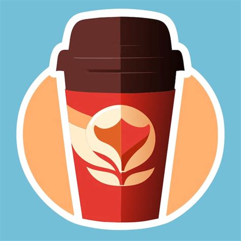 Sticker Hot Coffee Cup Vector Illustration Premium Ai Generated Vector