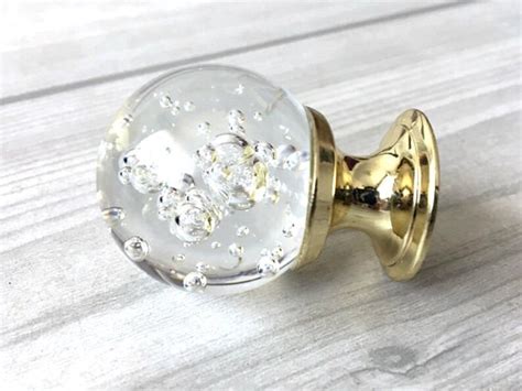 Bubble Glass Knobs Dresser Knobs Drawer Knobs Pulls Handles Etsy