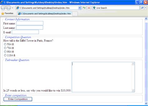 Fieldset And Legend Tags In Html Forms Used For Better Structuring Of