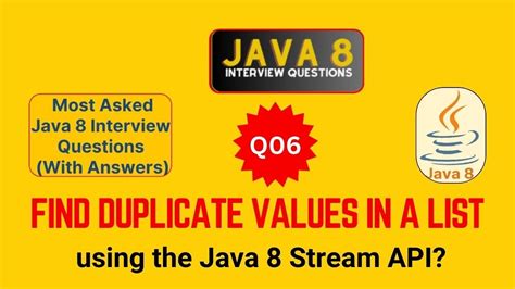 Java Interview Questions And Answers Q6 Find The Duplicate Values From