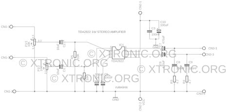 Tda2822 Amplifier Circuit Diagram Stereo 2x 1w Xtronic