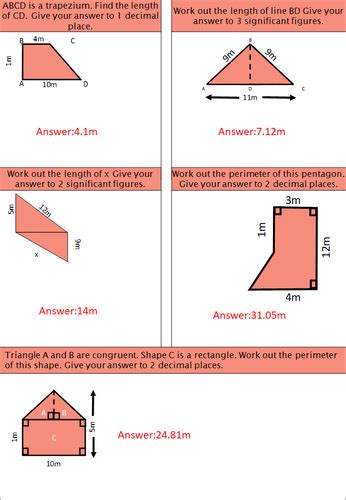 Pythagoras Theorem Differentiated Worksheets Teaching Resources