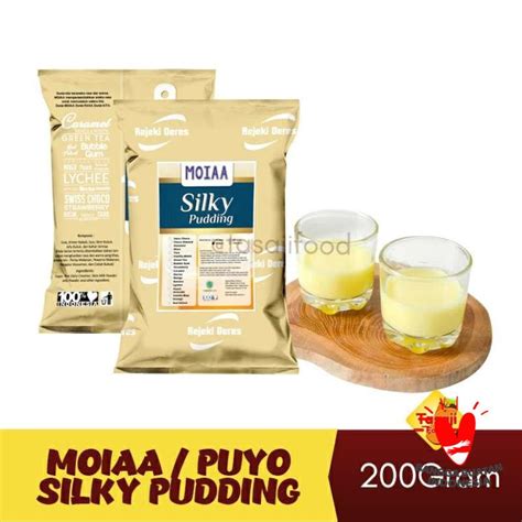Jual Bubuk Puding Puyo Silky Puding Moiaa Puding Sutra 200 Gr Red