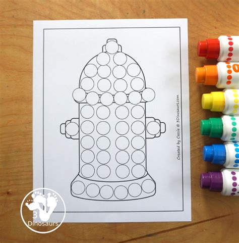 Fire Hydrant Template Preschool