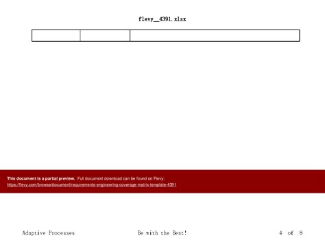 Requirements Engineering Coverage Matrix Template Excel Xls