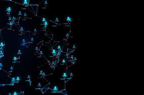 Premium Photo Social Network Connection And Stats Data Concept With Digital Illuminated User