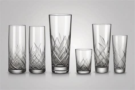 12000 Glassware Design Illustration Mockup Pictures