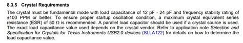 Tusb8041 Crystal Load Capacitance Requirements With Tusb8041 Interface Forum Interface Ti