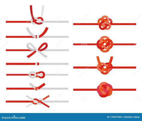 Various Mizuhiki Decorative Japanese Cord Made From Twisted Paper Knots