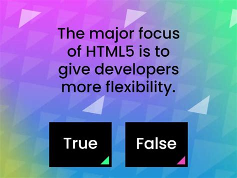 Lets Recall Defining Html5 And Html True Or False