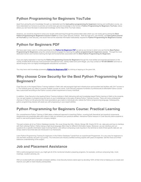 Ppt Best Python Programming Course For Beginners Powerpoint
