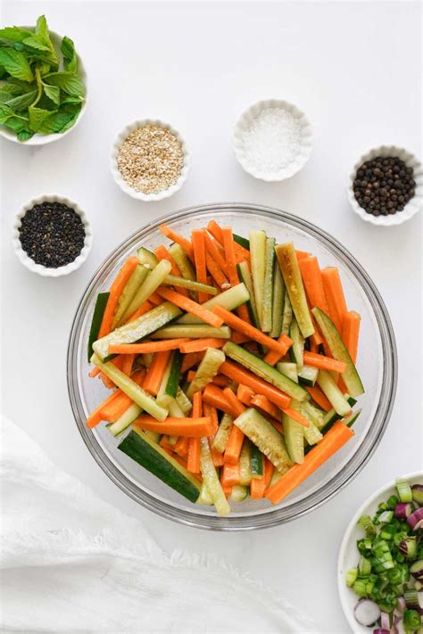 Cucumber Carrot Salad With Sesame Dressing Picnic Lifestyle