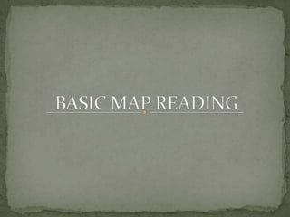 Basic Map Reading PPTX