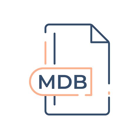 mdb file format icon mdb extension line icon 15426200 vector art at