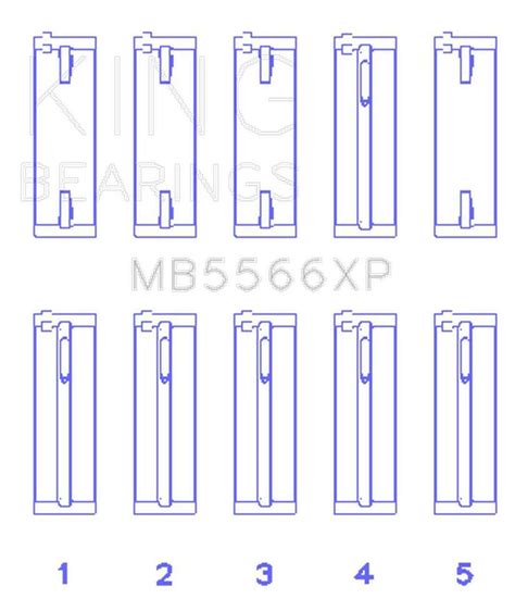 King Engine Bearings Mb5566xp Main Bearing Set For Audivw Abl Ady