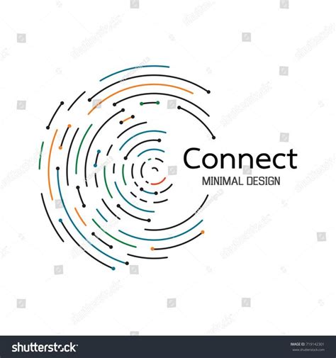 Abstract Network Connection Icon Logo Design Vector Illustration