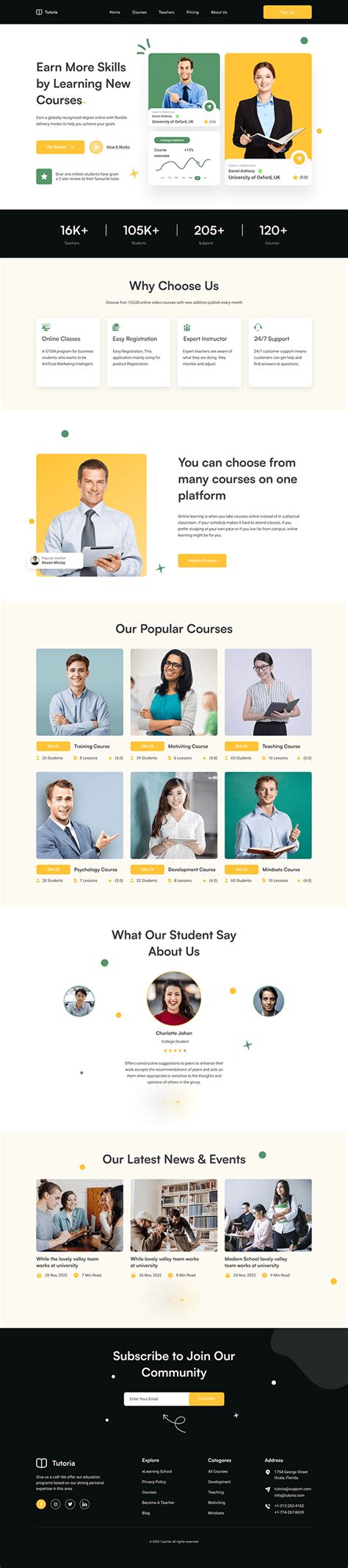 Elearning Website Design On Behance