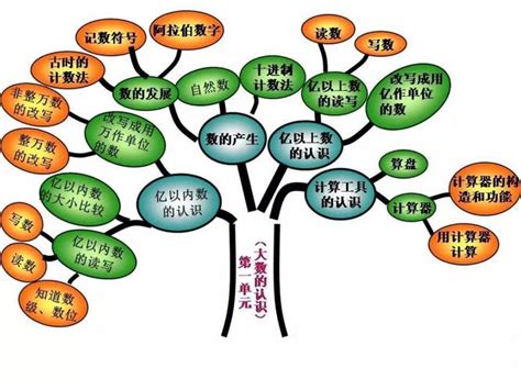 四年级数学课外阅读思维导图 四年级数学课外阅读思维导图怎么画 图片 网专笔记