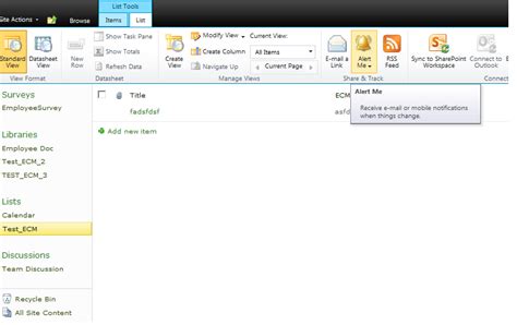 Rintu Mondal Alert Me Feature Configuration In Sharepoint