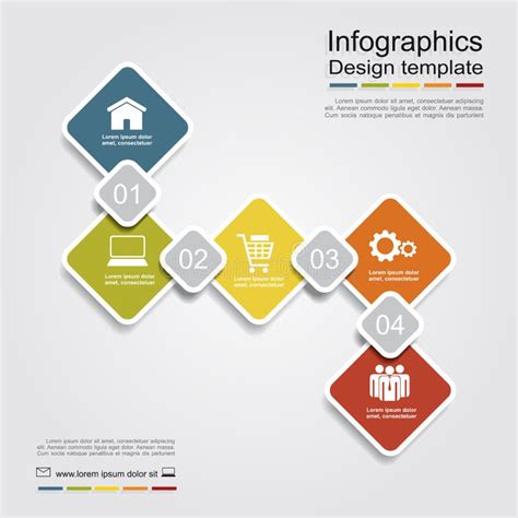Infographic Report Template Vector Illustration Stock Vector