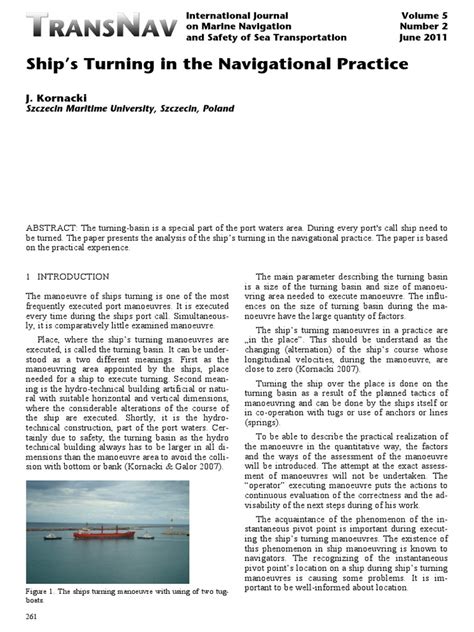 Ships Turning In The Navigational Practice Pdf Tugboat Ships