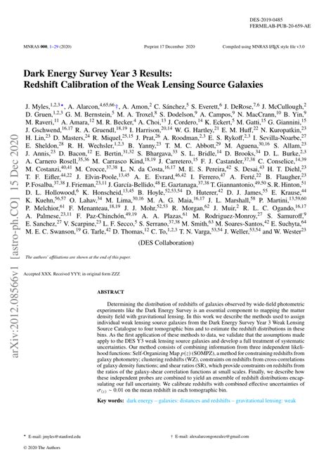 Pdf Dark Energy Survey Year 3 Results Redshift Calibration Of The Weak Lensing Source Galaxies