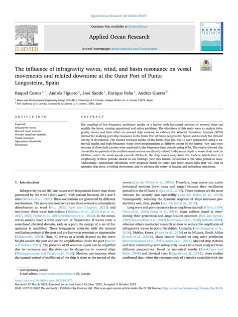 Pdf The Influence Of Infragravity Waves Wind And Basin Resonance On